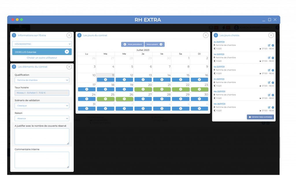 RH Extra - Solution de gestion de vos contrats d'extras